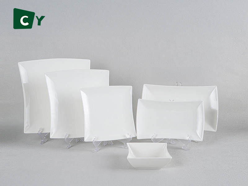 CY-SDP-5 | Plain White Square and Rectangular Plate for Hotel and ...